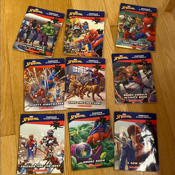 Marvel | Toys | Marvel Spiderman Phonics Reading Books Set | Poshmark